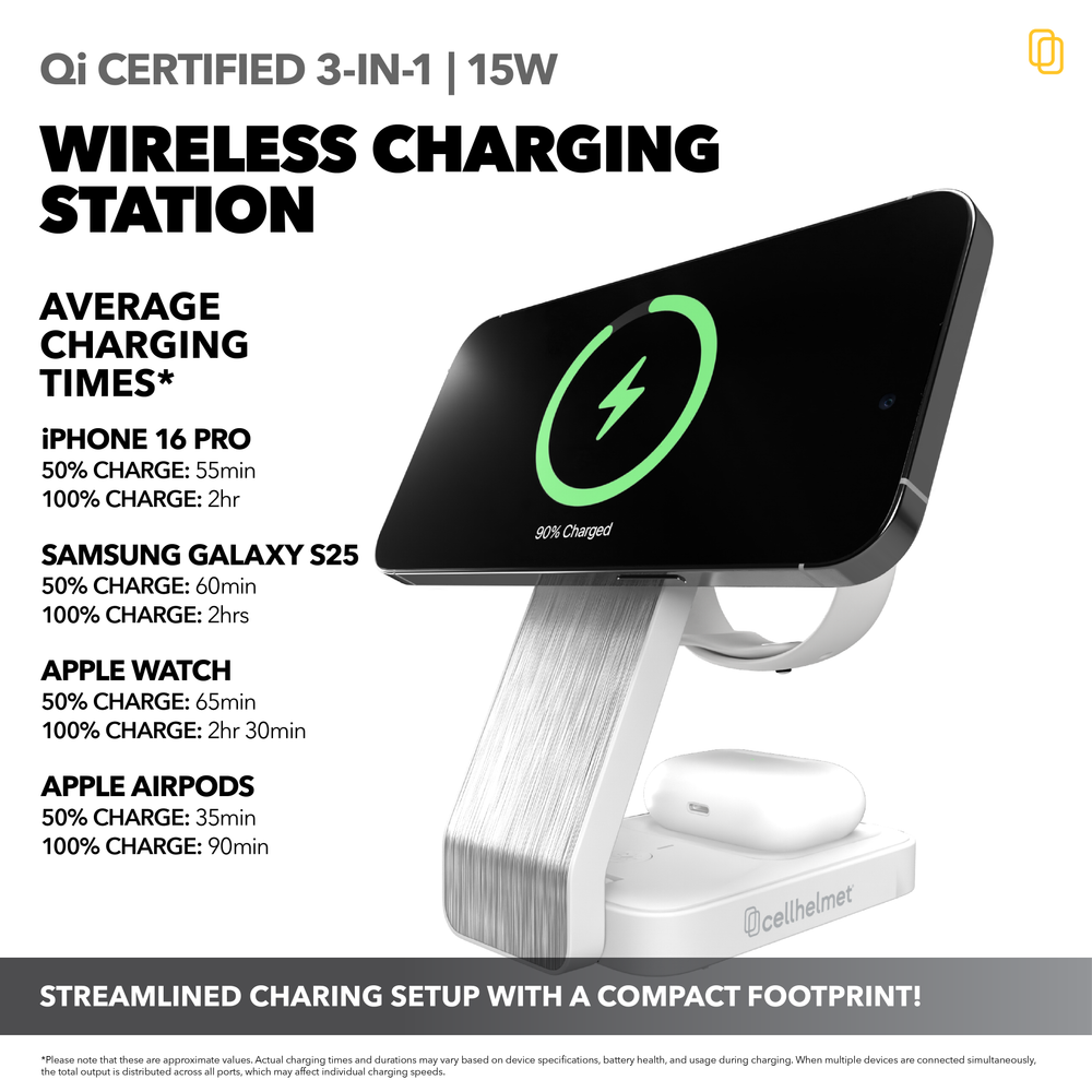 3-in-1 Charging Stand - Super Fast Charge for Phone, AirPods & 🍎watch