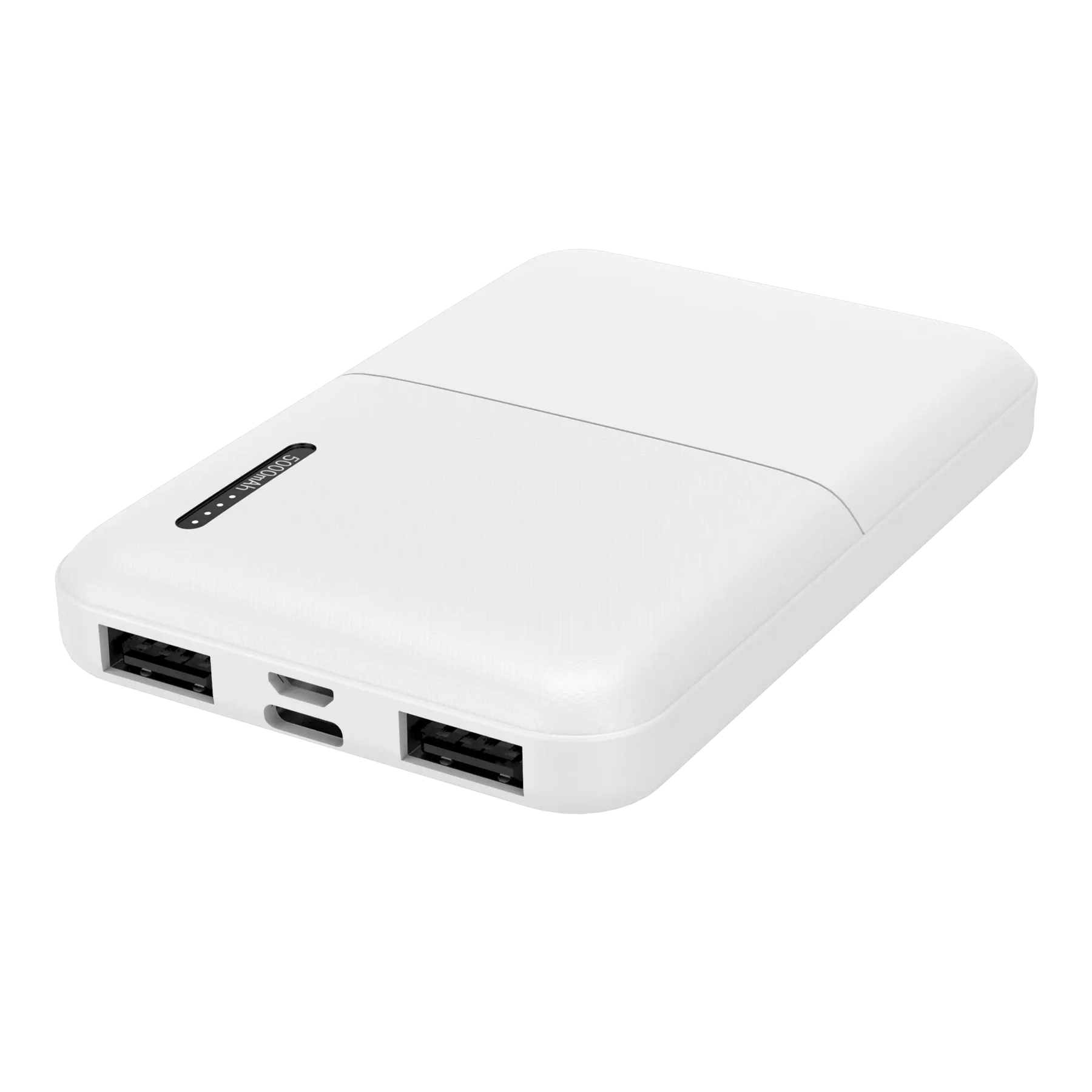 5K mAh Power Bank - Dual Type-A Ports and Single Type-C